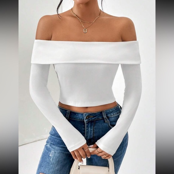 Tops | Boho Off Shoulder Fitted Top | Poshmark